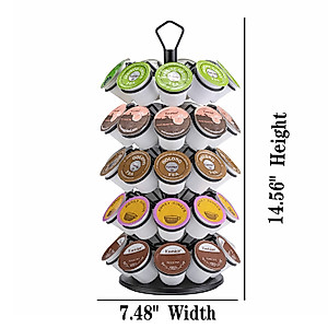Rice rat K-Cup Storage Coffee Capsules Pod Holder Carousel Capsule Display Storage for k-cup（45 pods-5 tiers）