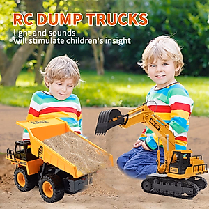 Remote Control Construction Bulldozer Toy, 6 Channel RC Bulldozer Toys, RC Construction Truck Vehicle Toys (RC Cars)