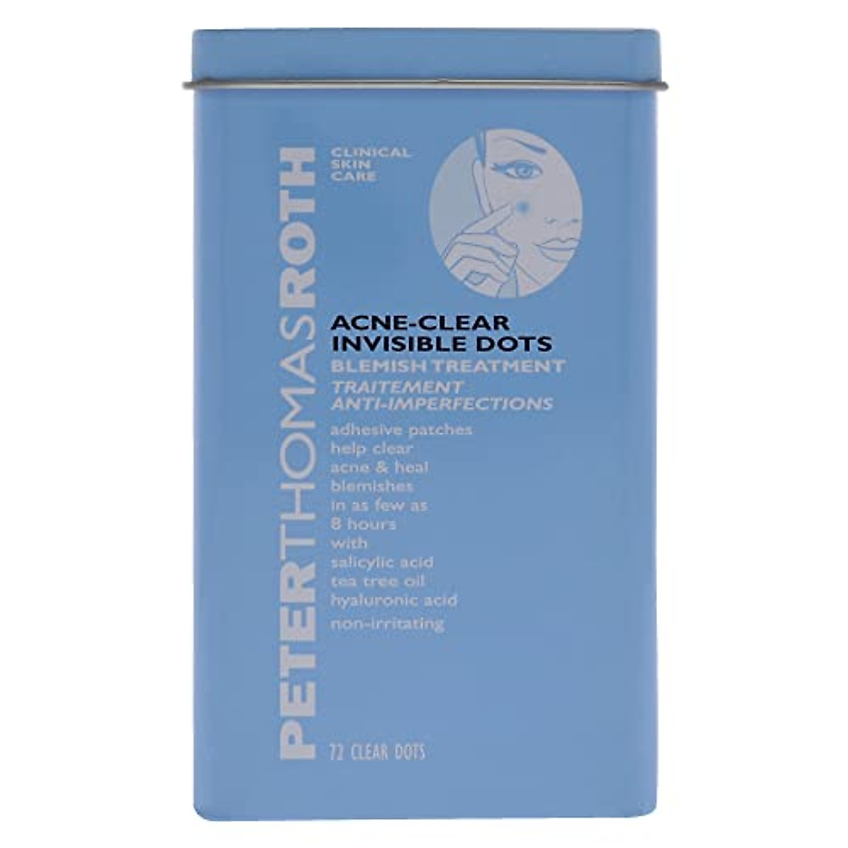 Peter Thomas Roth | Acne-Clear Invisible Dots | Blemish Treatment, Salicylic Acid Pimple Patches, Helps Reduce the Look of Blemishes in 8 Hours, Two Patch Sizes