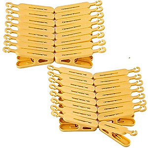 Foshine Drip Hanger Foldable Clip Hangers Plastic with 32 Drying Clips Wind-Proof Hook Underwear Hanger with Clips Laundry Drying Rack Hanger for Socks Bras Lingerie Cloand Plastic ClothesPins