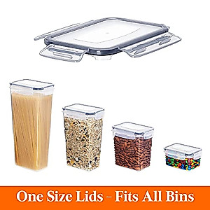 Lifewit 13pcs Airtight Food Storage Containers with Universal Lids, Plastic Cereal Containers Storage Set with Labels Marker in Kitchen Pantry, Sugar Flour Dry Food, BPA Free