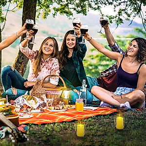 12 Pack 2x3 Inch Citronella Pillar Candles Outdoor Indoor, 22 Hours Dripless Smokeless Yellow Candles for for Home Garden Pool Porch