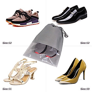 12PCS Shoe Bags for Travel Non-Woven with Rope for Men and Women Large Shoes Storage Organizers Pouch