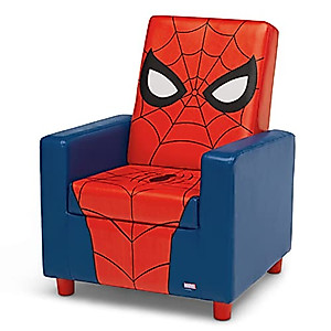 Delta Children High Back Upholstered Chair,Wood Spider-Man