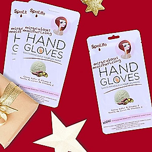 Spa Life Miraculous Moisturizing Hand Gloves - Cocoa Butter & Vitamin E - Dermatologist Recommended Hand Healing Gloves (4 count)