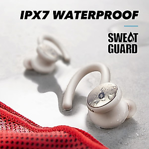 Soundcore Sport X10 True Wireless Bluetooth 5.2 Workout Headphones, Rotatable Ear Hooks, Deep Bass, IPX7 Waterproof, Sweatproof, 32H Play, Sport Earbuds, Gym, Running (Renewed)