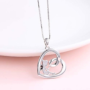 DAOCHONG S925 Sterling Silver Fairy with Angel Wings Engraved Inspirational She Flies With Her Own Wings Pendant Necklace for Princess Girls Women