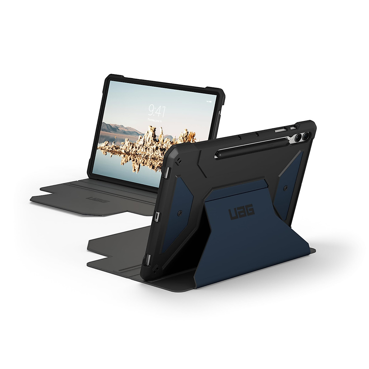 UAG Designed for Samsung Galaxy Tab S9 Plus Case 12.4" 2023 SM-X810 Metropolis SE Mallard, Multi-Angle Kickstand Folio with Auto Wake/Sleep & S Pen Holder Rugged Protective Cover by URBAN ARMOR GEAR
