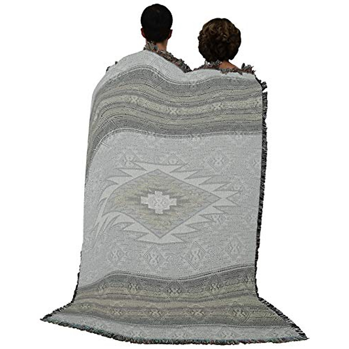 Pure Country Weavers Twin Rivers Blanket - Southwest Native American Inspired - Gift Tapestry Throw Woven from Cotton - Made in The USA (72x54)