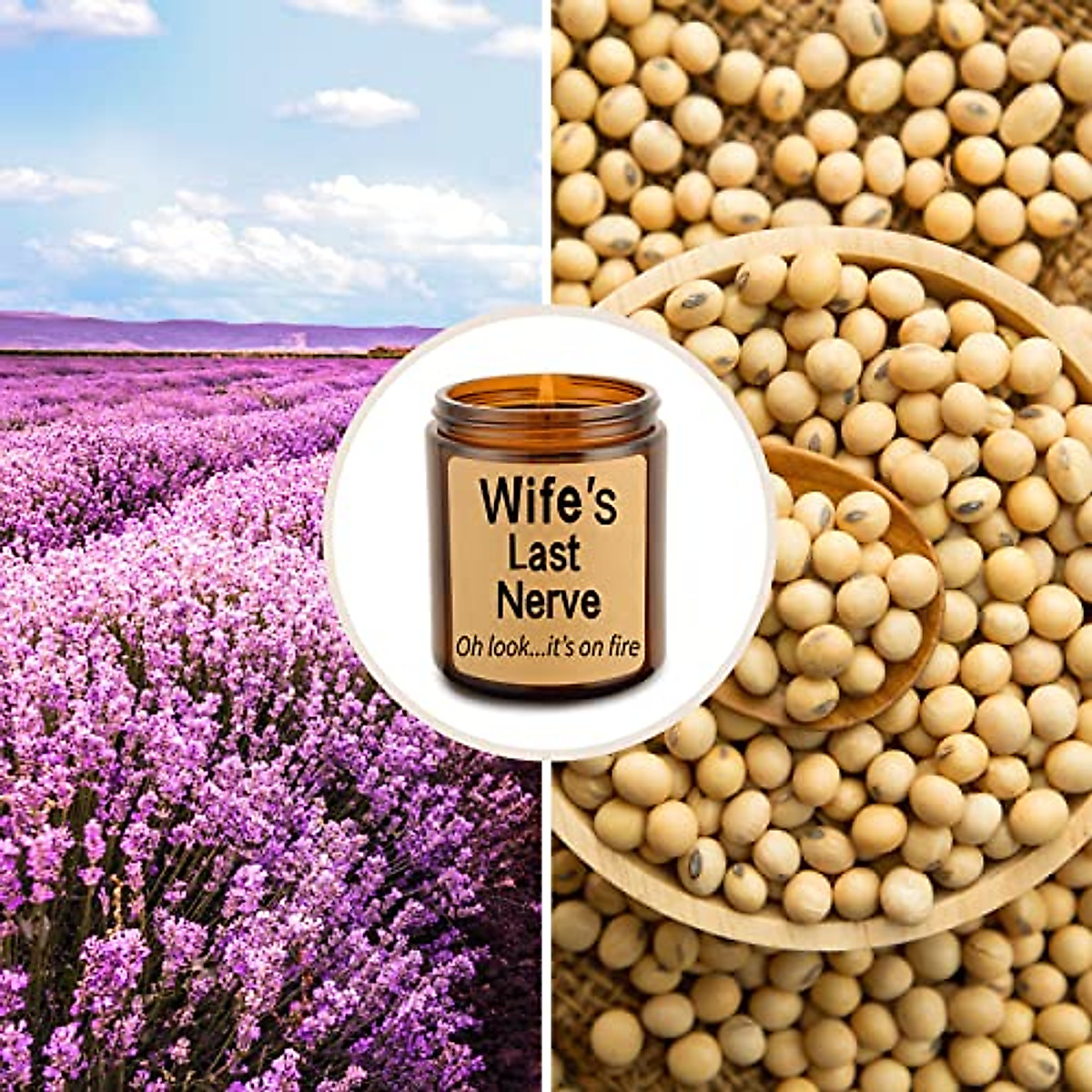 Gifts for Wife from Husband - Wife Gifts - Mothers Day Gifts for Wife - Funny Anniversary Romantic I Love You Gifts for Thanksgiving Christmas- LUOYUO Lavender Scented Candles