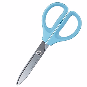 Kokuyo Saxa Scissors, White, Standard Blade, Symmetrical Handle for Both Right-Hand and Left-Hand, Japan Import (HASA-280W)