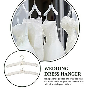 Artibetter 2pcs Coat Buttons Non- Sponged Dresses White Shop Clothing Hanger Foam Non- Slip Padded for Silk Clothes Wedding Bump Suit Bridal Slip Pant Skirt Heavy No Non with Canvas