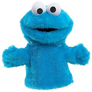 Just Play Sesame Street Cookie Monster 9-inch Hand Puppet, Preschool Pretend Play, Kids Toys for Ages 18 Month