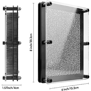 3D Pin Art Toy 6 x 8 Inches, Unique Metal Silver Pin Art Board for Kids,Inspire Imagination & Challenge Sense, Innovative Boundless Creativity for Children & Adults Learning Gift