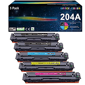 204A Printer Toner for HP 204A Toner Cartridges Works with hp Color Laserjet Pro MFP m180nw M180, M181 Series, Laserjet Pro M154 Series (Black Cyan Yellow Magenta, 5-Pack)