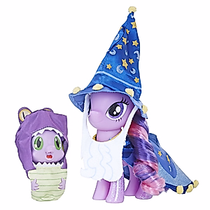 Hasbro My Little Pony Twilight Sparkle and Spike the Dragon Collector's Series Figures – Star Swirl the Bearded Outfit and Spell Book Package for Display