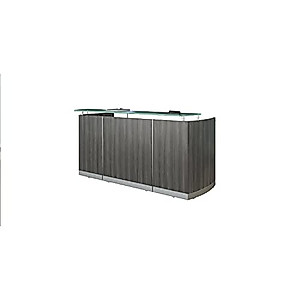 Mayline Medina Series Reception Station with 1 Box/Box/File and 1 File/File Pedestal,