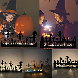 Funny Shadow Candle Holders, Black Candle Stick Candle Holder, Vintage Candles Stands, Home Bar Party Halloween Tabletop Candle Holders Decor for Shadows On Walls and Atmosphere (G)