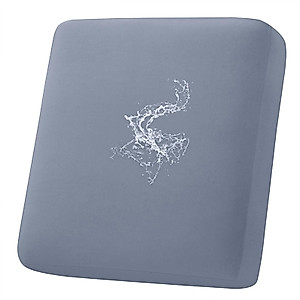 hyha Waterproof Couch Cushion Covers, Magic Sofa Covers Washable, Stretch Sofa Seat Cushion Slipcovers, Waterproof Couch Slipcovers for Dogs Pets, Furniture Protector (1 Piece, Grey)