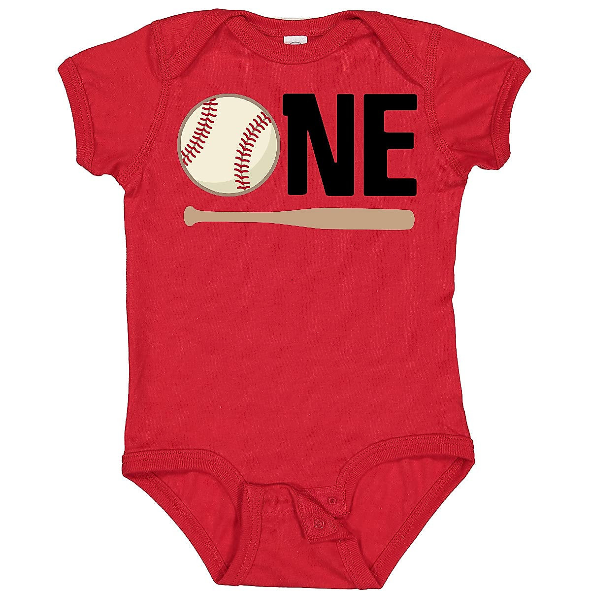 inktastic 1st Birthday Baseball Boys First Baby Bodysuit 18 Months Red 33272