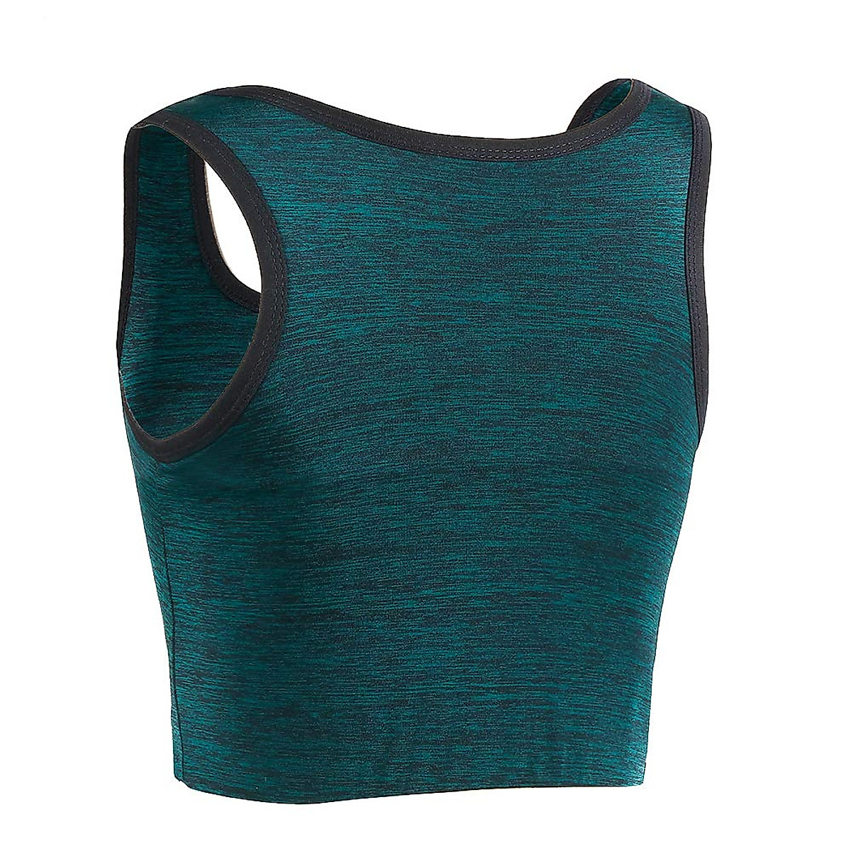 JARAZIN Women Tomboy Elastic Band Colors Chest Binder Tank Top (Medium, Green)