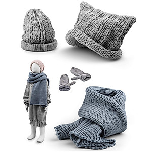 Readaeer Round Knitting Looms Set Craft Kit Tool with Hook Needle and Pompom Maker