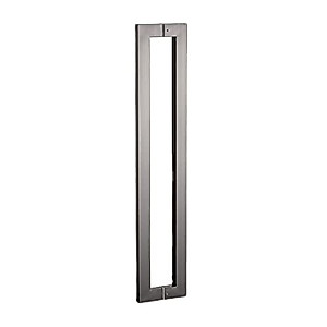 SUCHETA Stainless Steel Square Push Pull Modern Door Handle,Modern Commercial Entrance Modern Door Handle for Shower Sliding Glass/Barn Door/Interior Exterior Door,Easy to Install