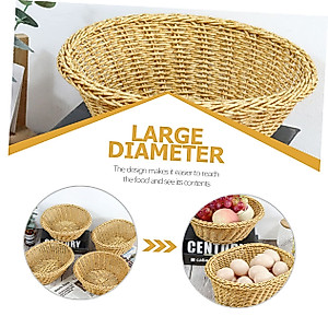 Zerodeko 3pcs Snack Storage Basket Fruit Container Party Bread Basket Multipurpose Storage Basket Creative Fruits Basket Breads Storage Holder Laundry Basket Woven Holder