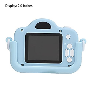 01 02 015 Kids Mini Camera, Kids Digital Camera Cute Plastic 2 Inch Screen 2MP for Gifts(Single Shot Blue)