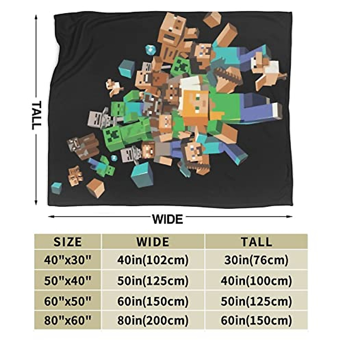 Air Conditioning Blanket Game Throw Blanket Super Soft Blanket for Bedroom Livingroom Sofa Bed Car 50"X40"