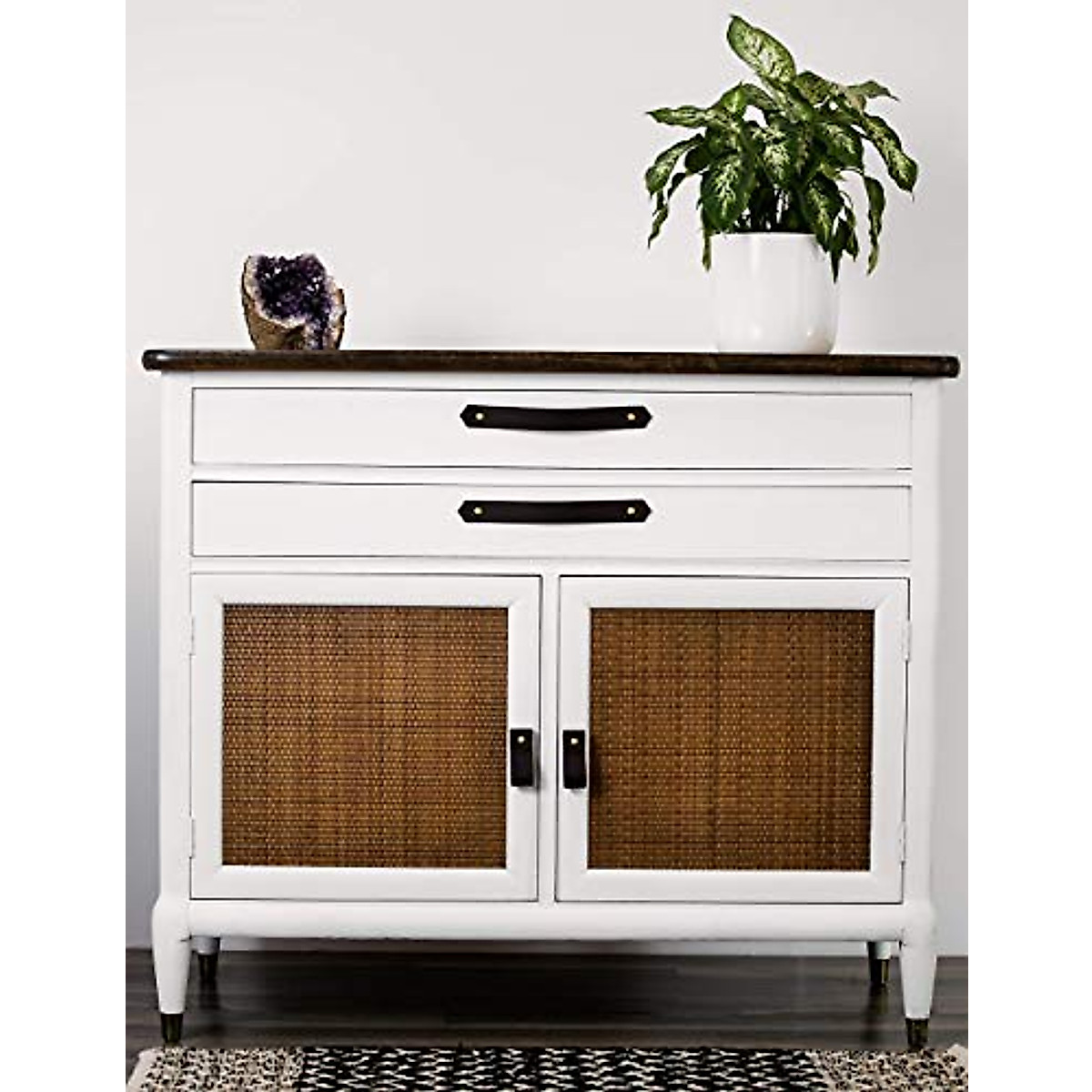 KEYAIIRA - Leather and Brass Drawer Handle - minimal furniture knobs modern kitchen handle pulls for cabinets farm house Scandinavian dresser hardware