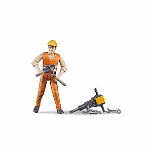 Bruder 60020 Construction Worker with Jackhammer and Tools