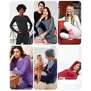 WEERTI Thermal Underwear for Women Long Johns with Fleece Lined, Base Layer Women Cold Weather Top Bottom White