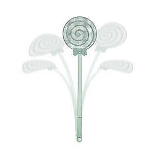 2 Pcs White Cute Fly Swatter Summer Mesh Long-Handled Manual Fly Swatter for Adult Thickened Candy-Shaped Plastic Mosquito Swatter Flying Insect Swatter