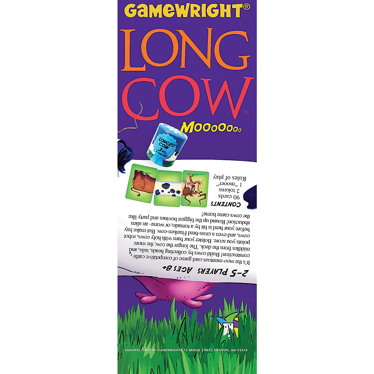 Gamewright Long Cow - an Udderly Ridiculous Card Game for 8 + Years Multi-colored, 5"