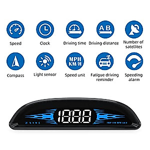 Universal Digital GPS Speedometer Car HUD Head Up Display Multifunction GPS Speed Meter White 0