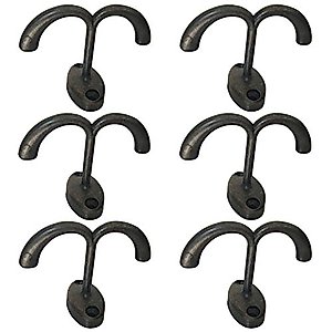 DEEKOUDT YES Time 6 Pcs Zinc Alloy Double Hook Coat Hook Ceiling Hook Cup Hook