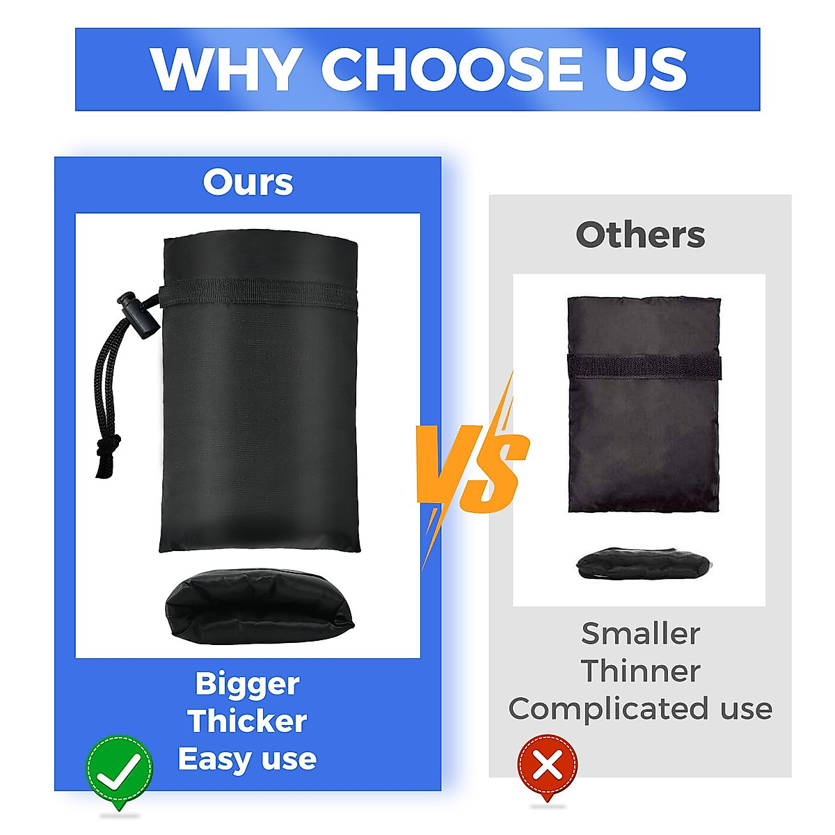 Outdoor Faucet Covers for Winter Freeze Protection, 2 Pack 6.7" x 11" Hose Bib Covers for Winter, Water Spigot Covers Winter Insulated, Pipe Wrap Insulation Cover Socks Outside Faucet Freeze Protector