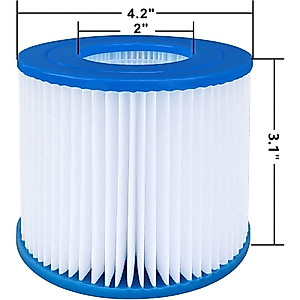 Cryspool VI Spa Filters Replacements for Type VI, Lazy-Z-Spa, 90352E Coleman SaluSpa hot tub Filter, 4 Pack