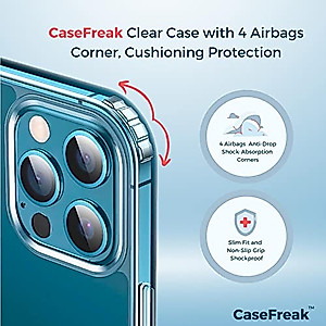 CASEFREAK Clear Case for iPhone 11 with Magnetic Ring, Transparent Silicone case, Compatible with Mag-Safe Accessories, Slim Fit Anti-Yellowing Protective Case for iPhone 11 (6.1" Screen)