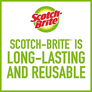 Scotch-Brite Heavy Duty Scour Pads, Scouring Pads for Kitchen and Dish Cleaning, 8 Pads
