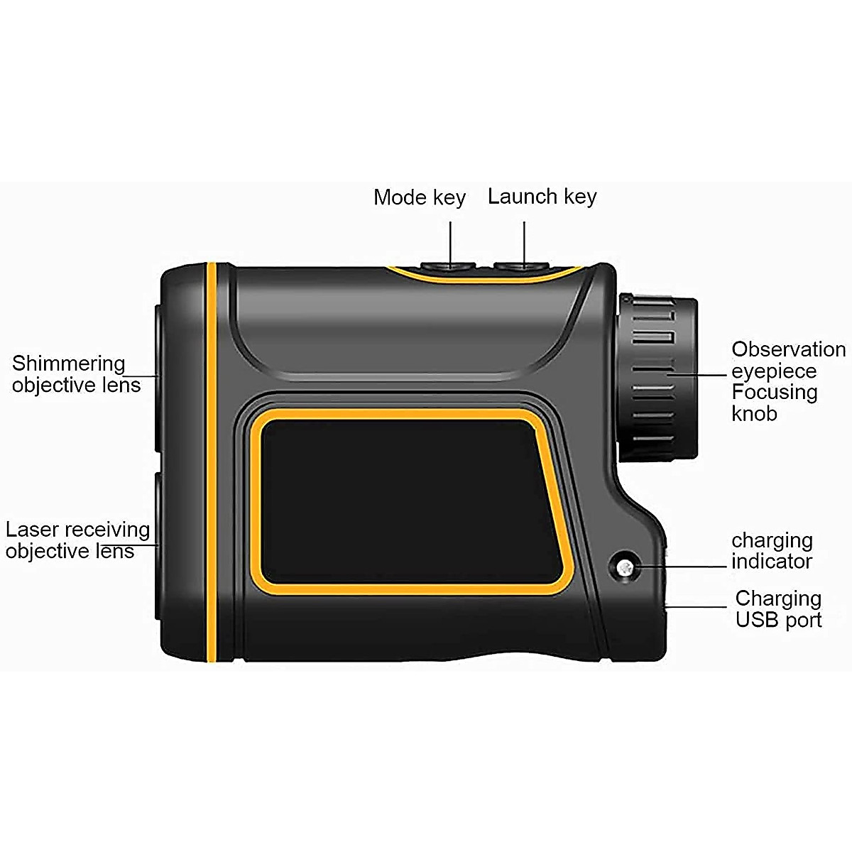 FIDDAA Golf Rangefinder,Multifunctional Rangefinder,Laser Range Finder,LCD Screen Display,Touch Screen Measuring Instrument Distance Angle Measuring Altimeter