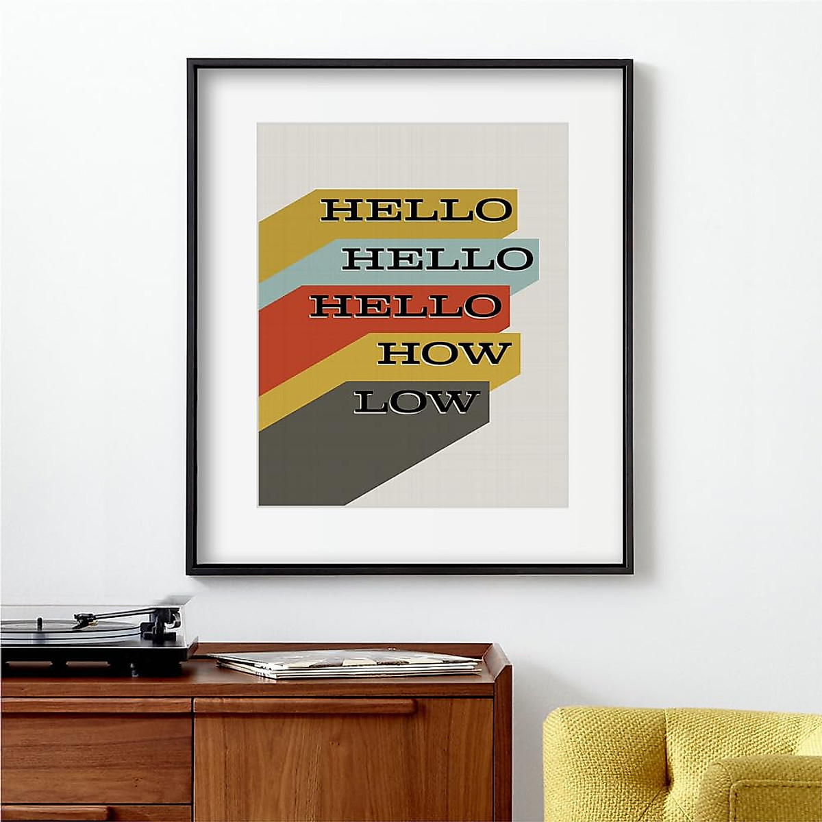 Smells Like Teen Spirit mid-century modern song lyric wall art print music band poster retro room decor bedroom aesthetic artwork living room dorm office (8x10" Print)