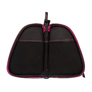 Allen Company 8" Compact Pistol Case for Women - Made with Soft Knit Lining and Barrel Pocket - Gun Storage Accessory with Lockable Zipper - Heavy-Duty Handgun Protection - Black/Gray/Orchid