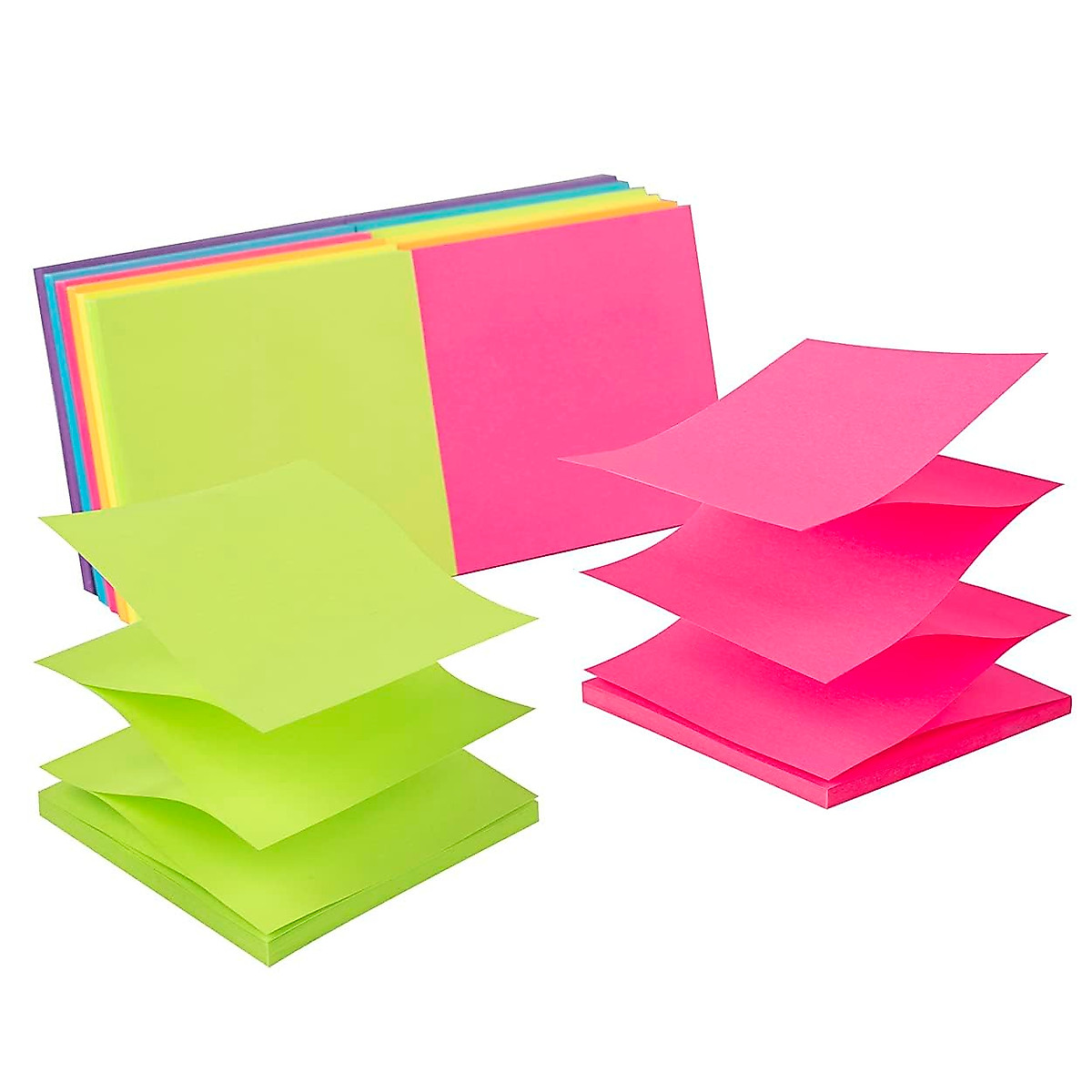 Pop-up Sticky Notes,3x3 in,12 Pads,Bright Colors Super Sticking Power Memo Pads, 6 Colors, Strong Adhesive