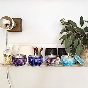 12 Constellations Scented Candles Gift Set,Aromatherapy Candles,Soy Wax Candles Gifts Set for Women Valentine Mothers Day Gifts Portable Travel Tin Birthday Gifts