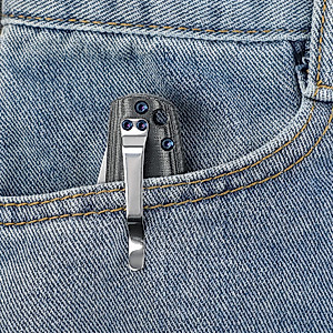 Kizer Gemini EDC Knife N690 Blade Black Micarta Handle, Pocket Knife Deep Carrp Clip V3471N4