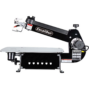 EXCALIBUR 21" Scroll Saw - 1.3A Variable Speed Woodworking Saw with Tilting head & Foot Switch Controller - EX-21