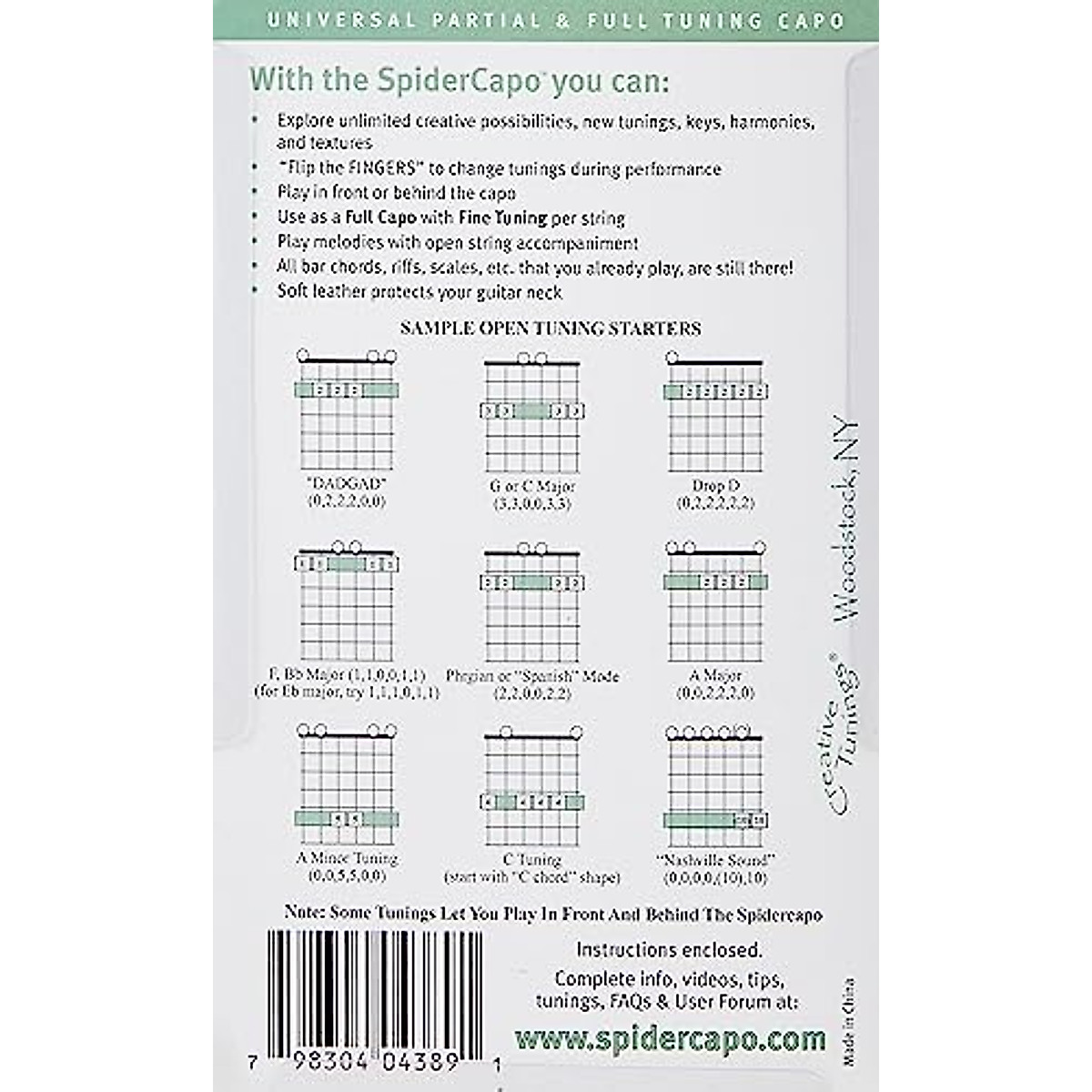 Creative Tunings SpiderCapo Standard - The Studio Grade Capo