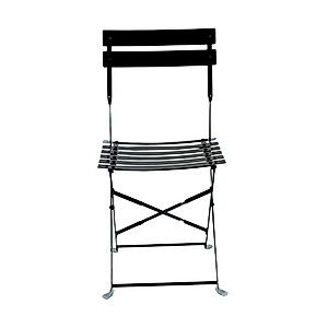 Carolina Classic Set of 2 Folding Metal Bistro Chair in Black